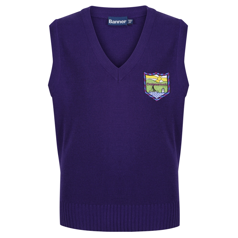 Craigmarloch School Tank Top (Choice of Colours) - Smiths of Greenock
