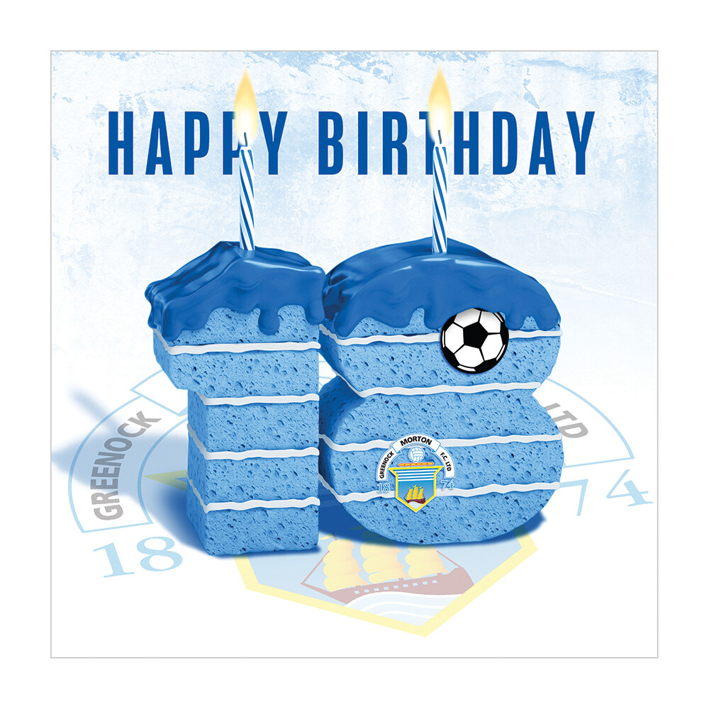 Morton '18th Birthday' Card (RCS NB14-18-Cake) - Smiths of Greenock